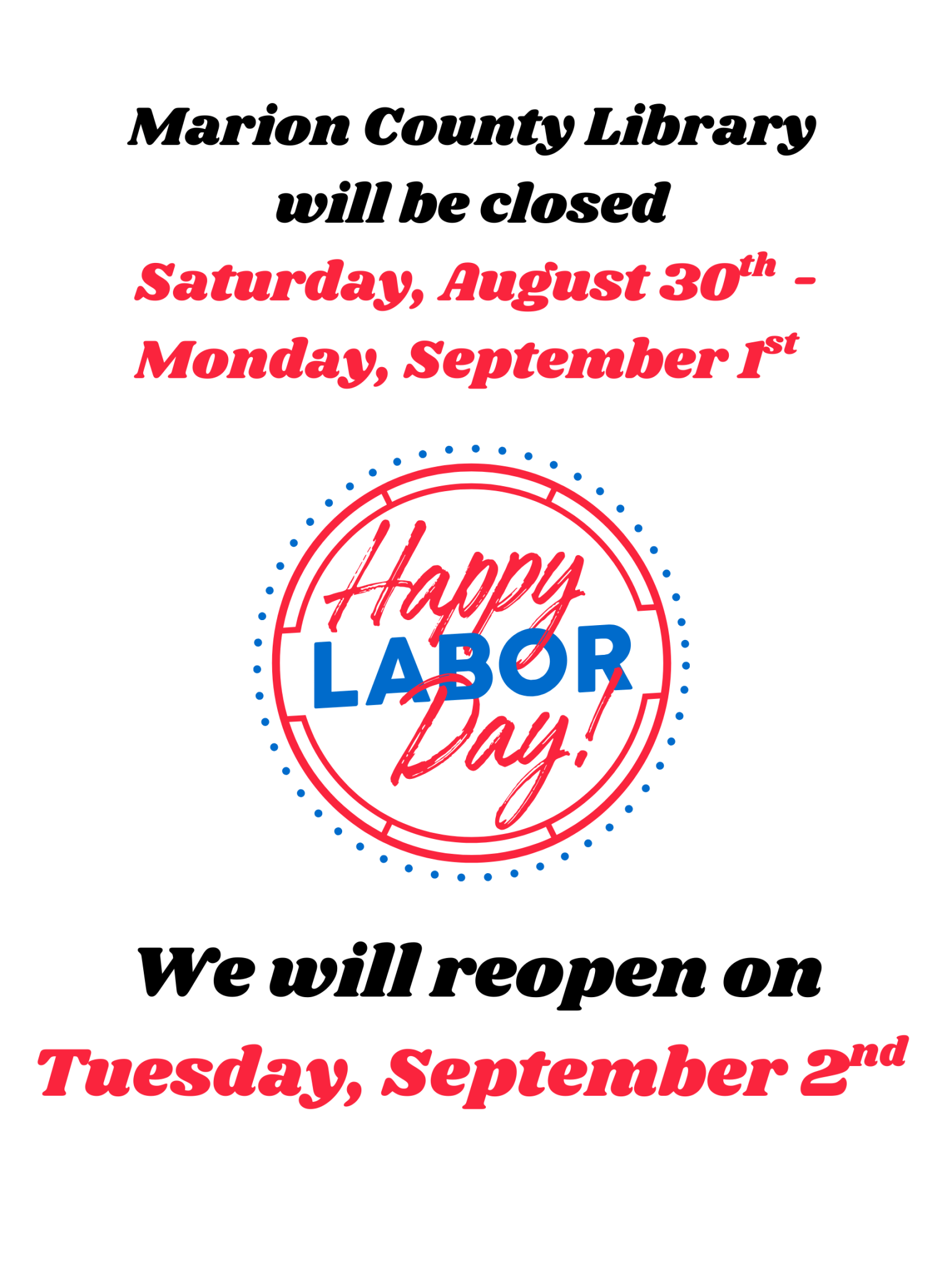 Welcome to Our Library! - Marion County Library